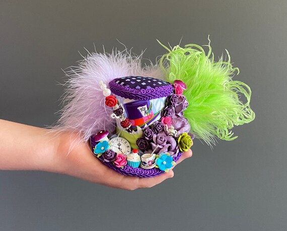 Micro mini top hat mad hatter mini hat mad hatter diorama | Etsy