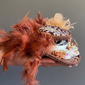 Mini Bicorn, Mini Top Hat, Mad Hatter Hat, Tea Party Hat, Steampunk Hat ...