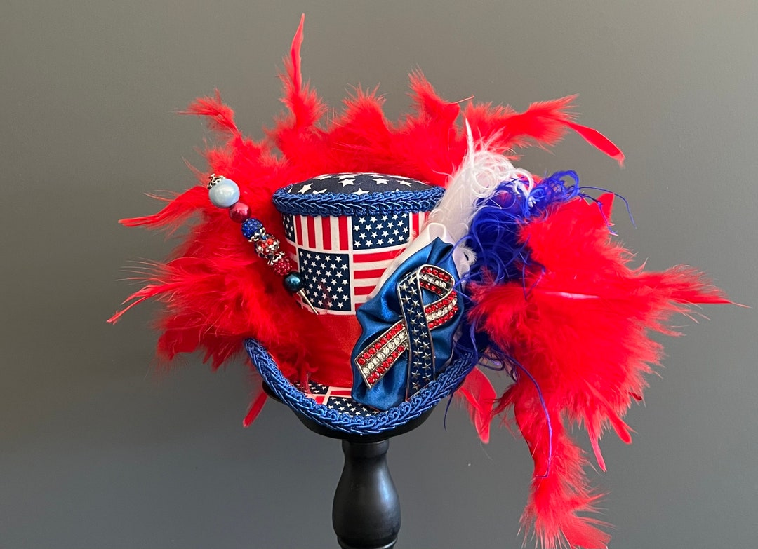 4th of July Mini Top Hat, Independence Day Hat, July Parade Hat, Mini ...