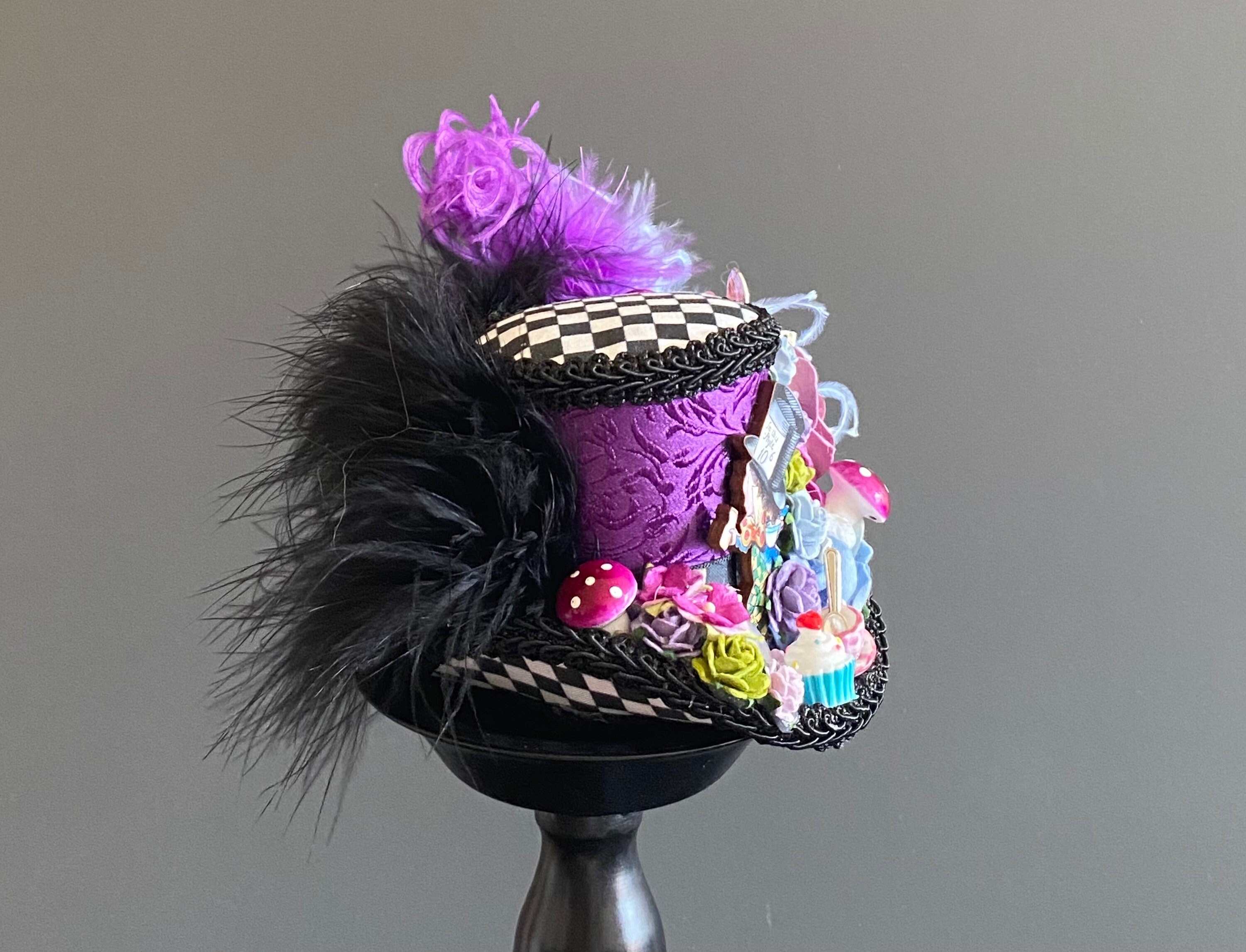 Micro Mini Top Hat Mad Hatter Mini Hat Alice in Wonderland - Etsy
