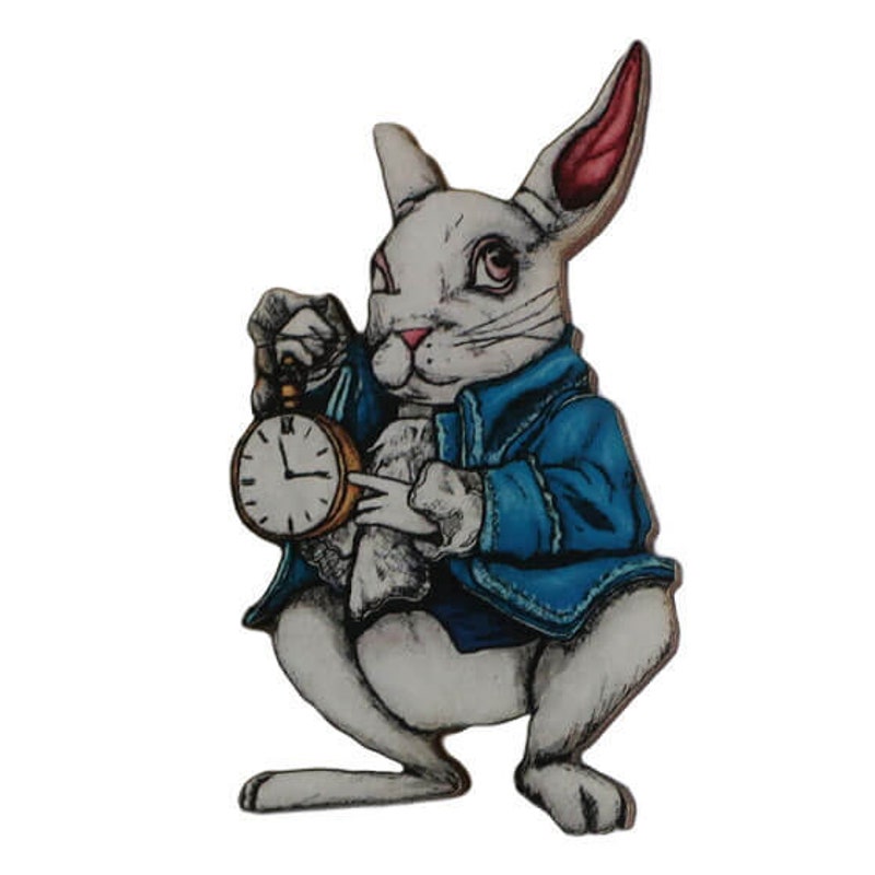 White Rabbit Brooch - Etsy