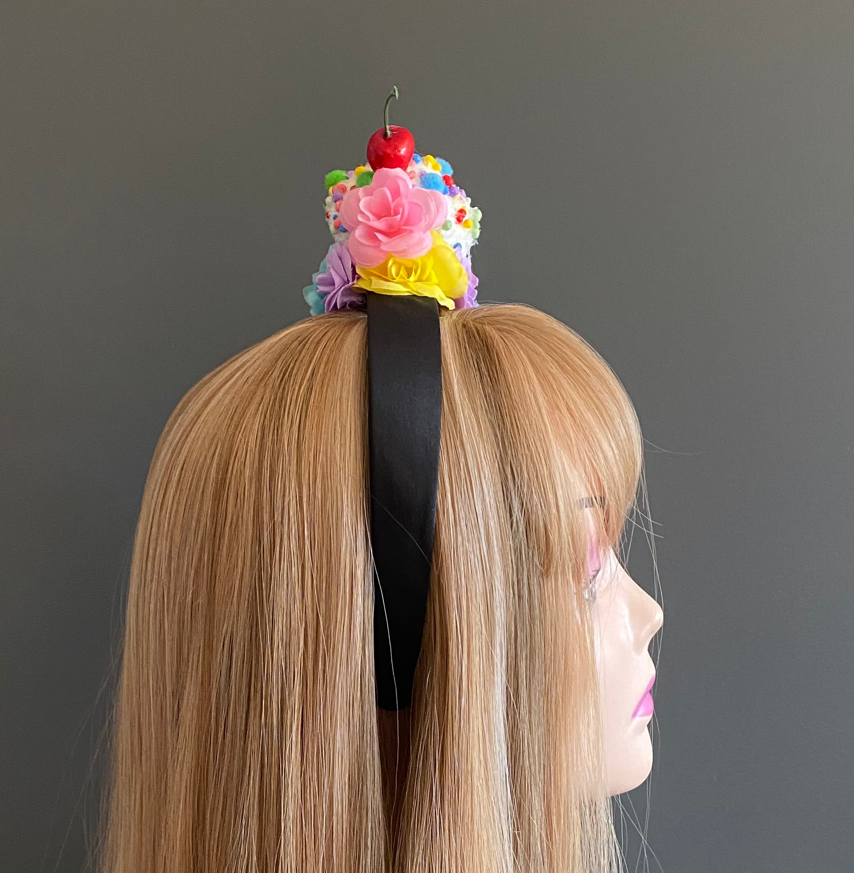 Ice Cream Cone Headband, Ice Cream Cone Flower Crown, Ice Cream ...