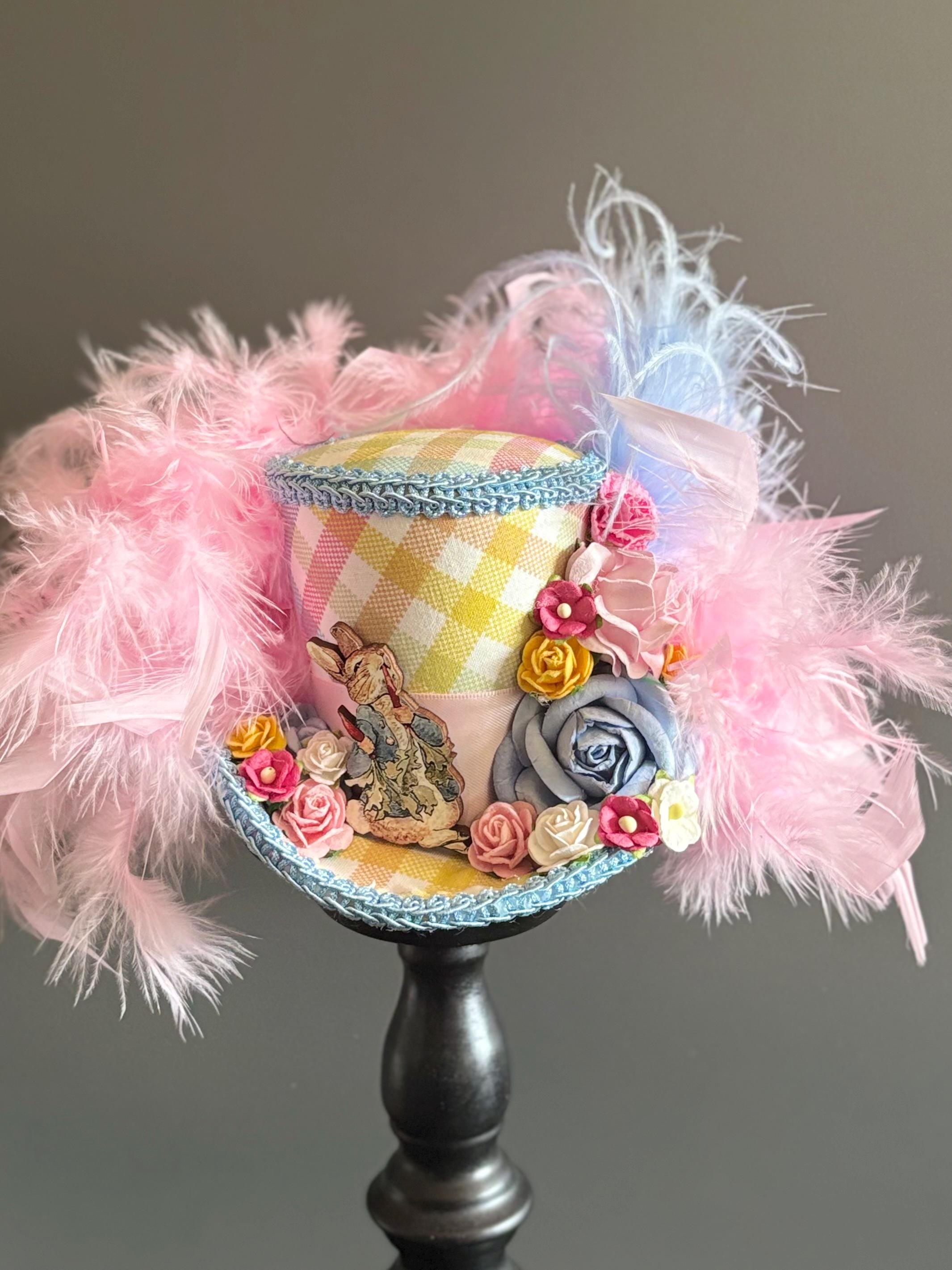 Peter Rabbit Hat, Easter Hat, Mini Top Hat, Fascinator Hat, Tea Party ...
