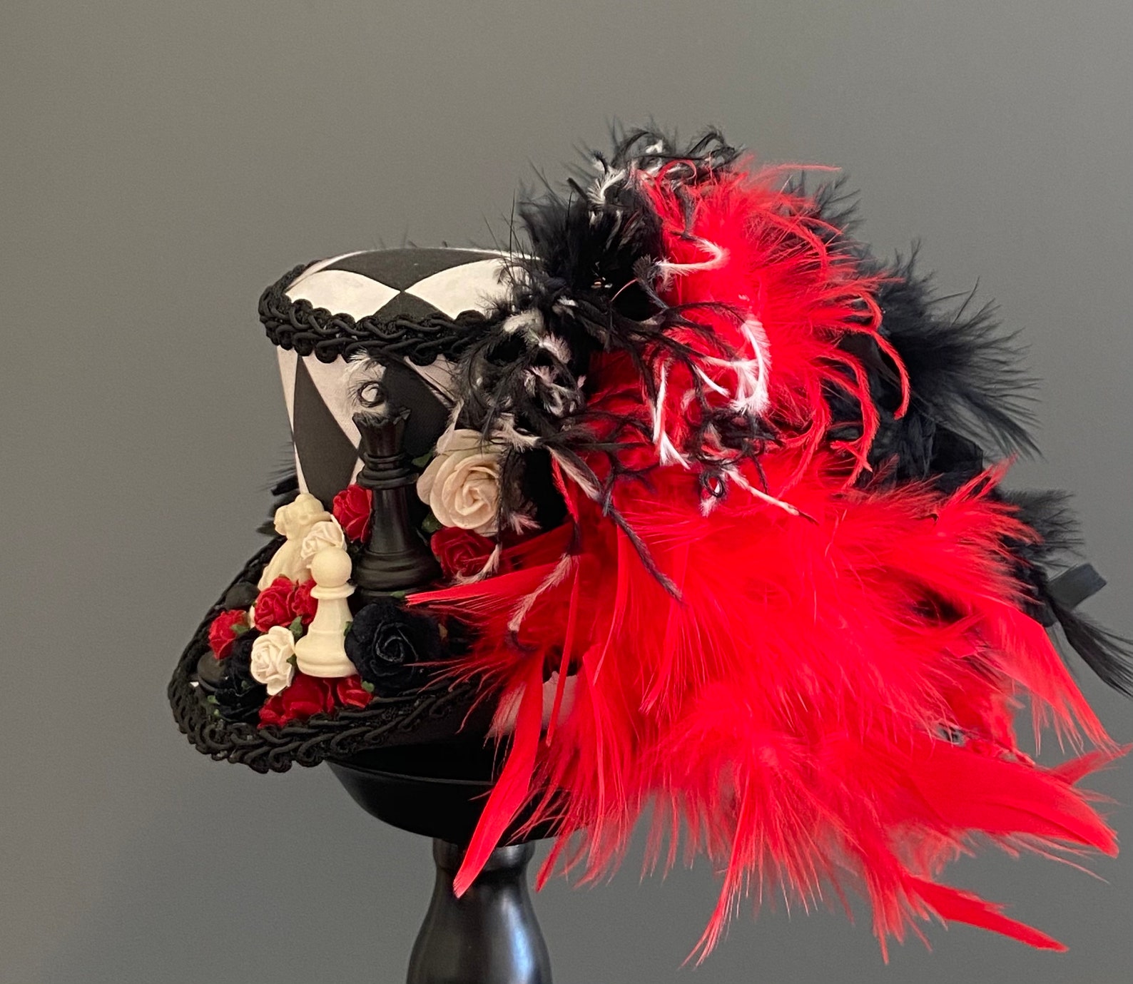 Mini top hat kentucky derby hat chess mini top hat mad | Etsy