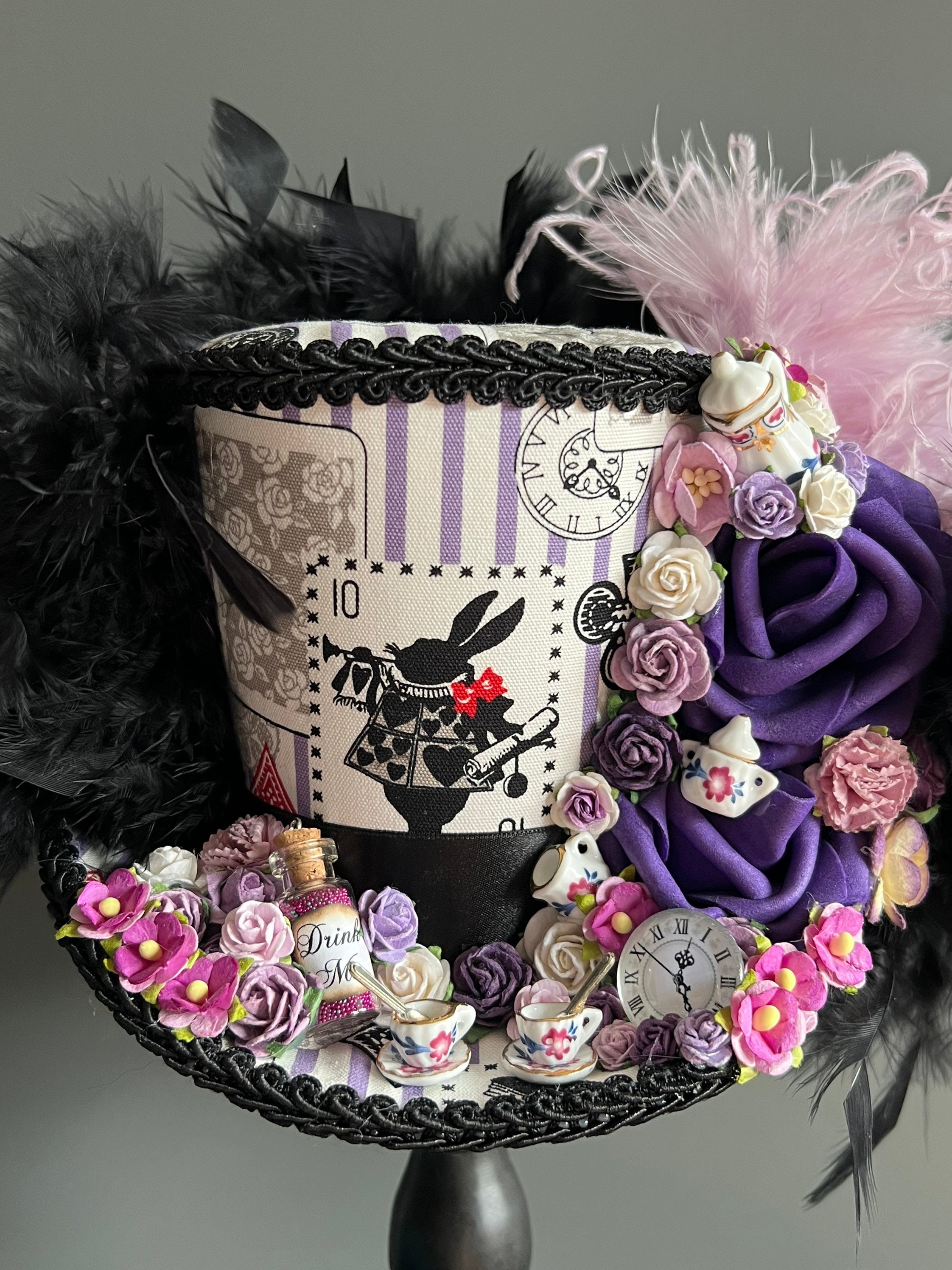 Mini Top Hat Mini White Rabbit Hat Alice in Wonderland Hat | Etsy