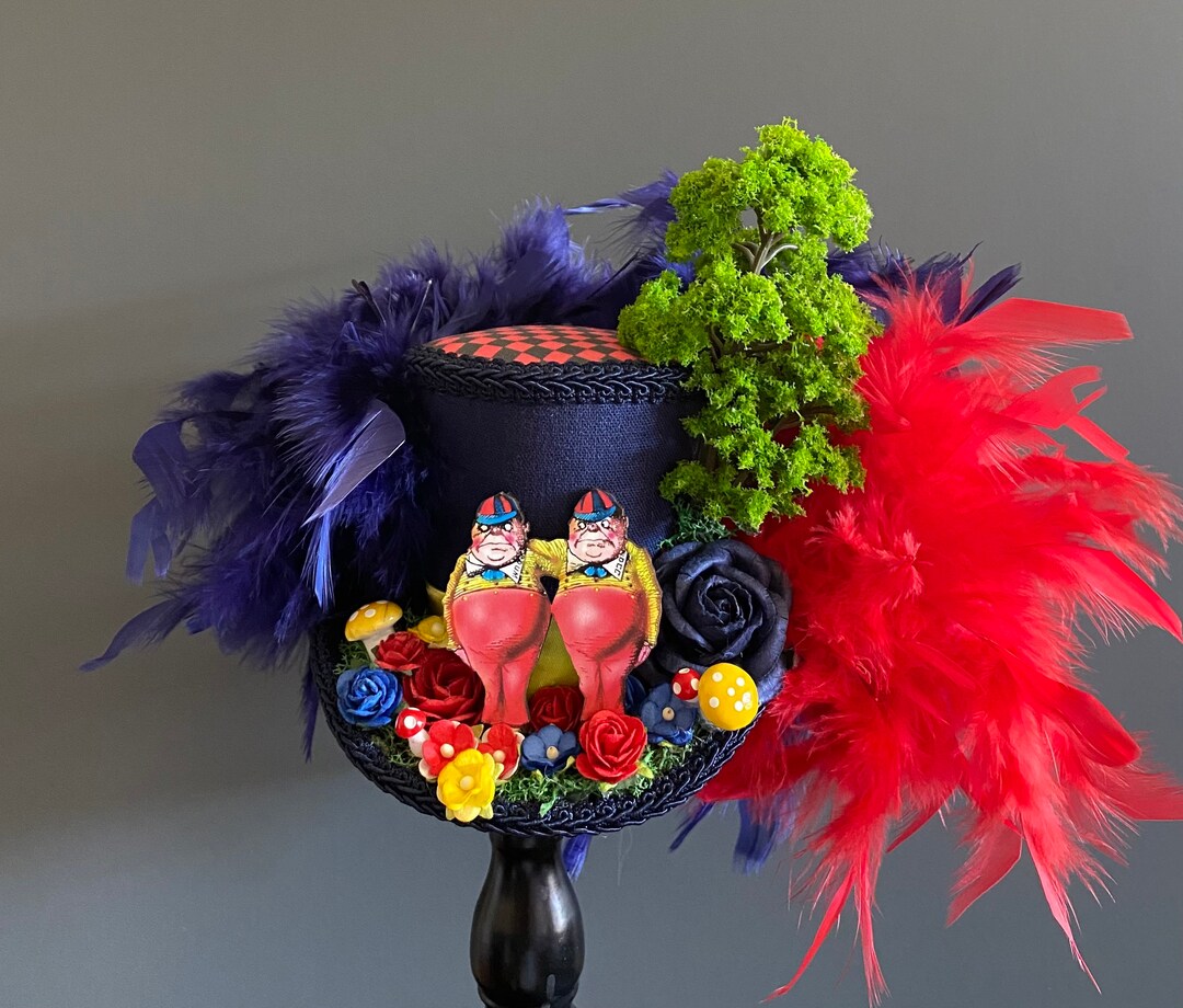 Mini Top Hat, Tweedledee and Tweedledum Hat, Alice in Wonderland, Mad ...