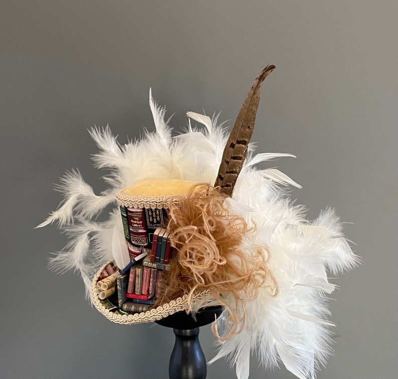 Mini Top Hat Book Top Hat Librarian Hat Mini Book Hat - Etsy
