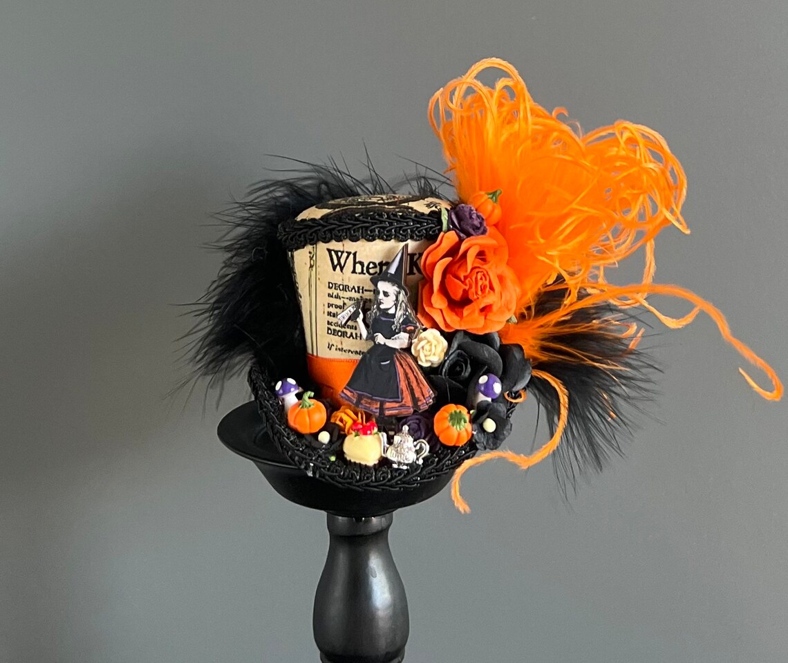 Micro Mini Top Hat Halloween Mini Hat Alice in Wonderland - Etsy