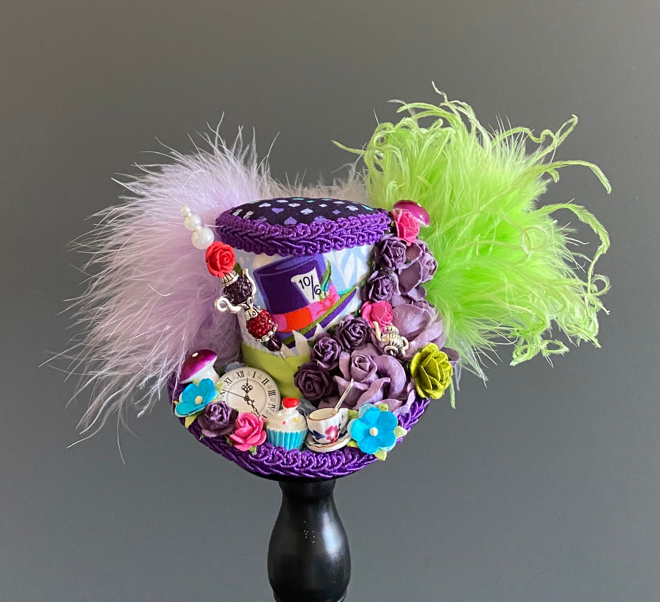 Micro mini top hat mad hatter mini hat mad hatter diorama | Etsy