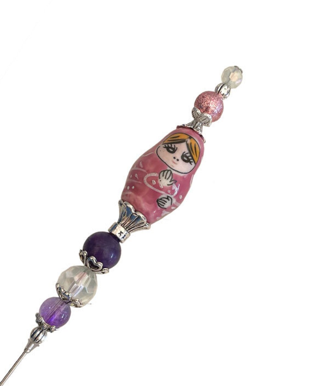 Pink Babushka Hat Pin, Wedding Hat, Hijab Pin, Scarf Pin - Etsy