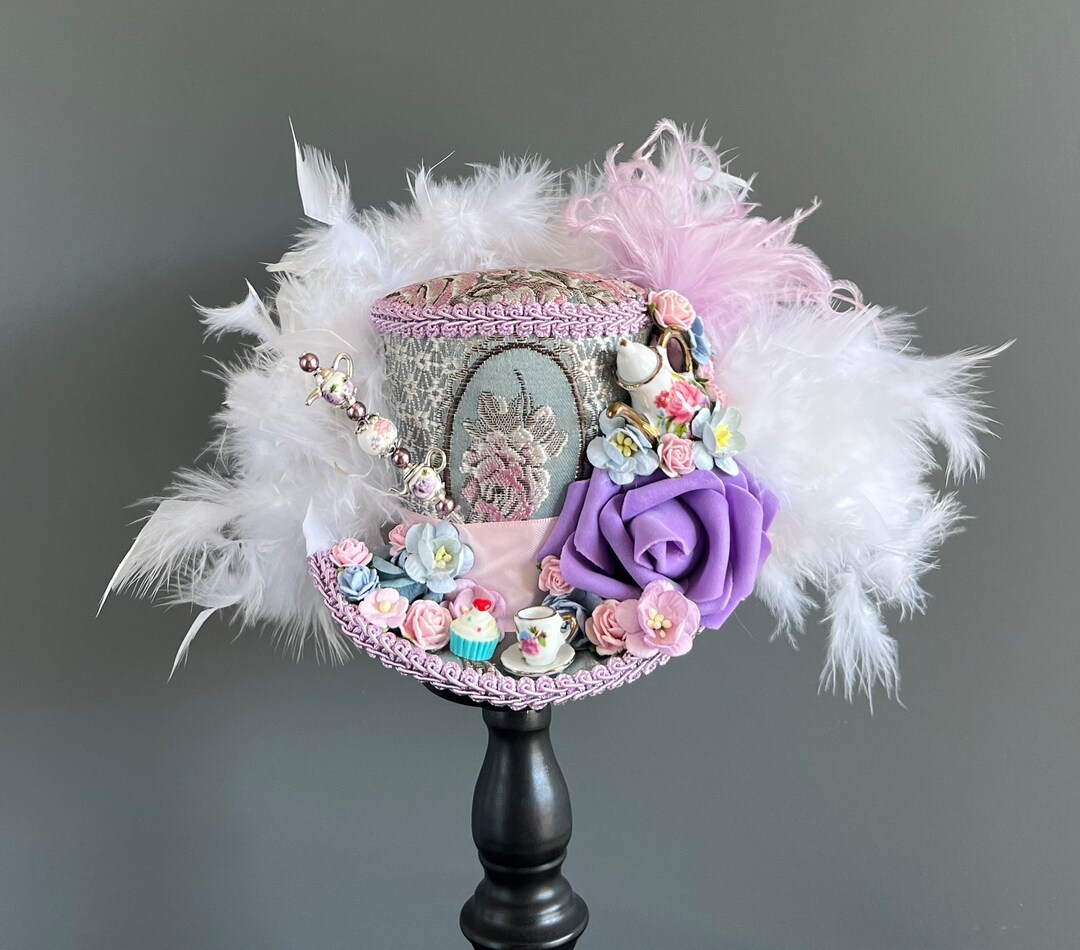 Mini Top Hat, Tea Hat, Tea Party Hat, Marie Antoinette Mini Hat, Mad ...
