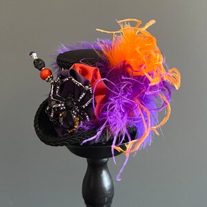 Micro Mini Top Hat, Halloween Spider Mini Top Hat, Spider Top Hat ...