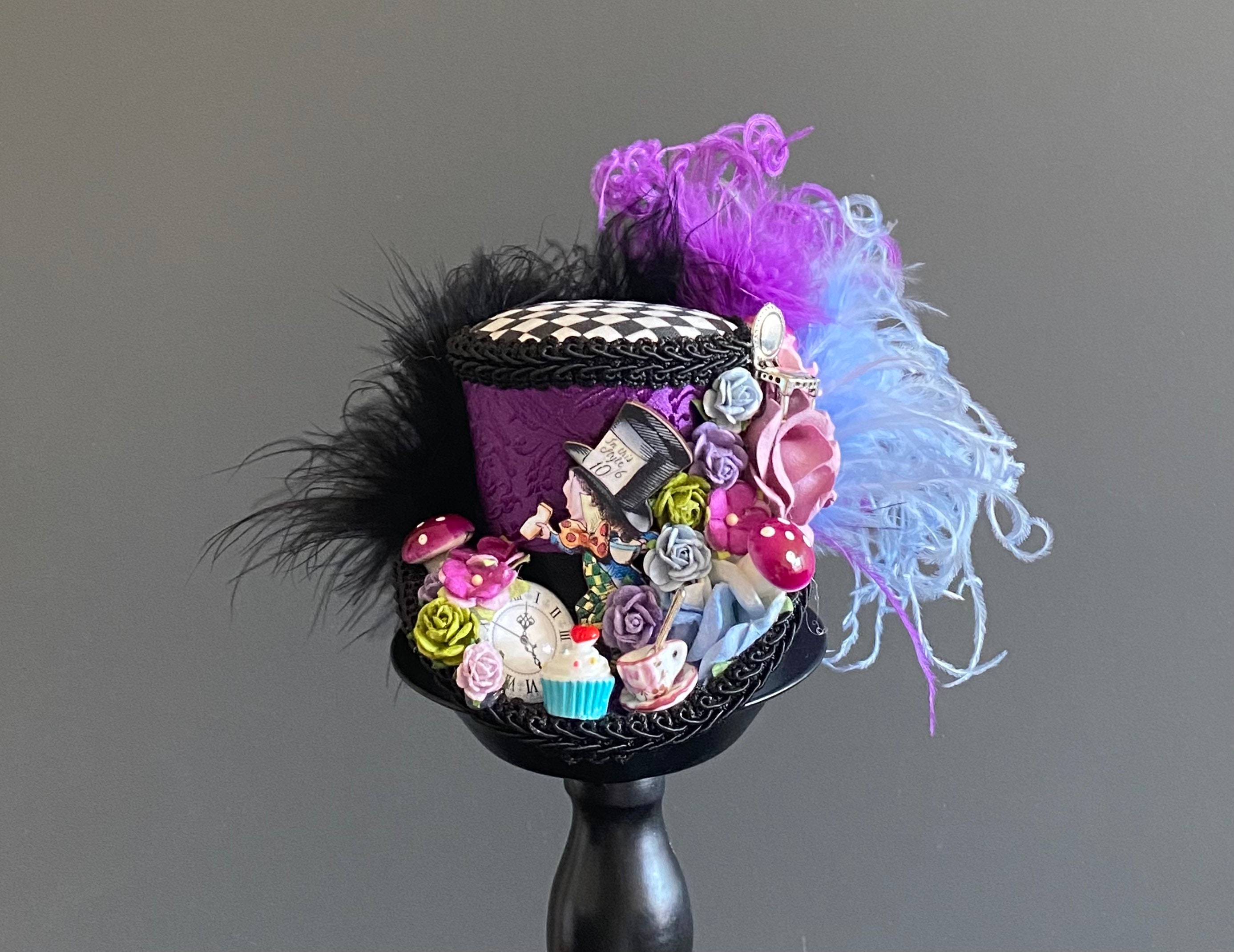 Micro Mini Top Hat Mad Hatter Mini Hat Alice in Wonderland - Etsy