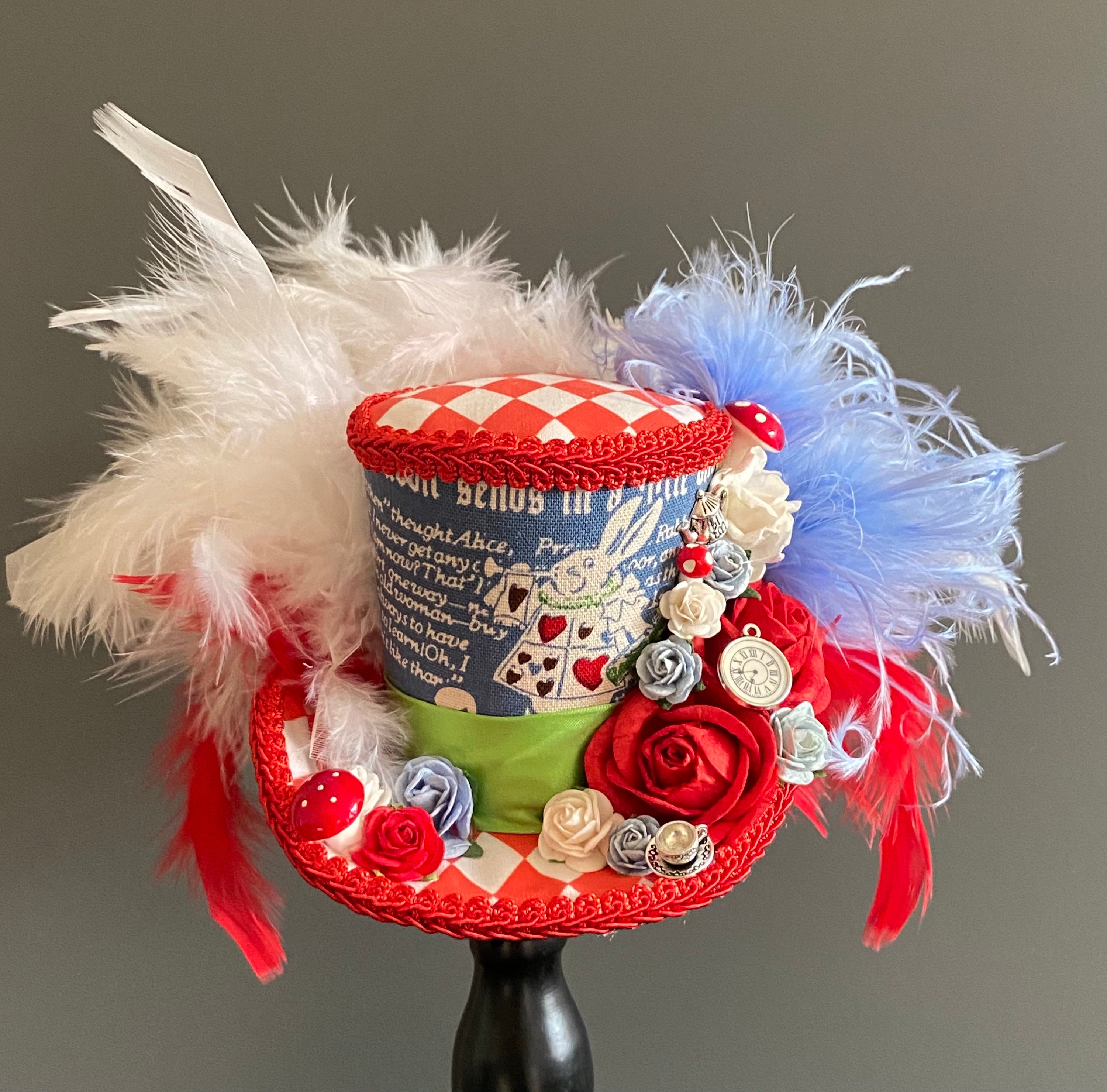 Mini top hat the white rabbit mini hat alice in wonderland | Etsy