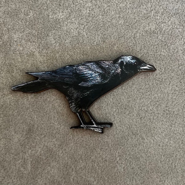 Raven Brooch - Etsy