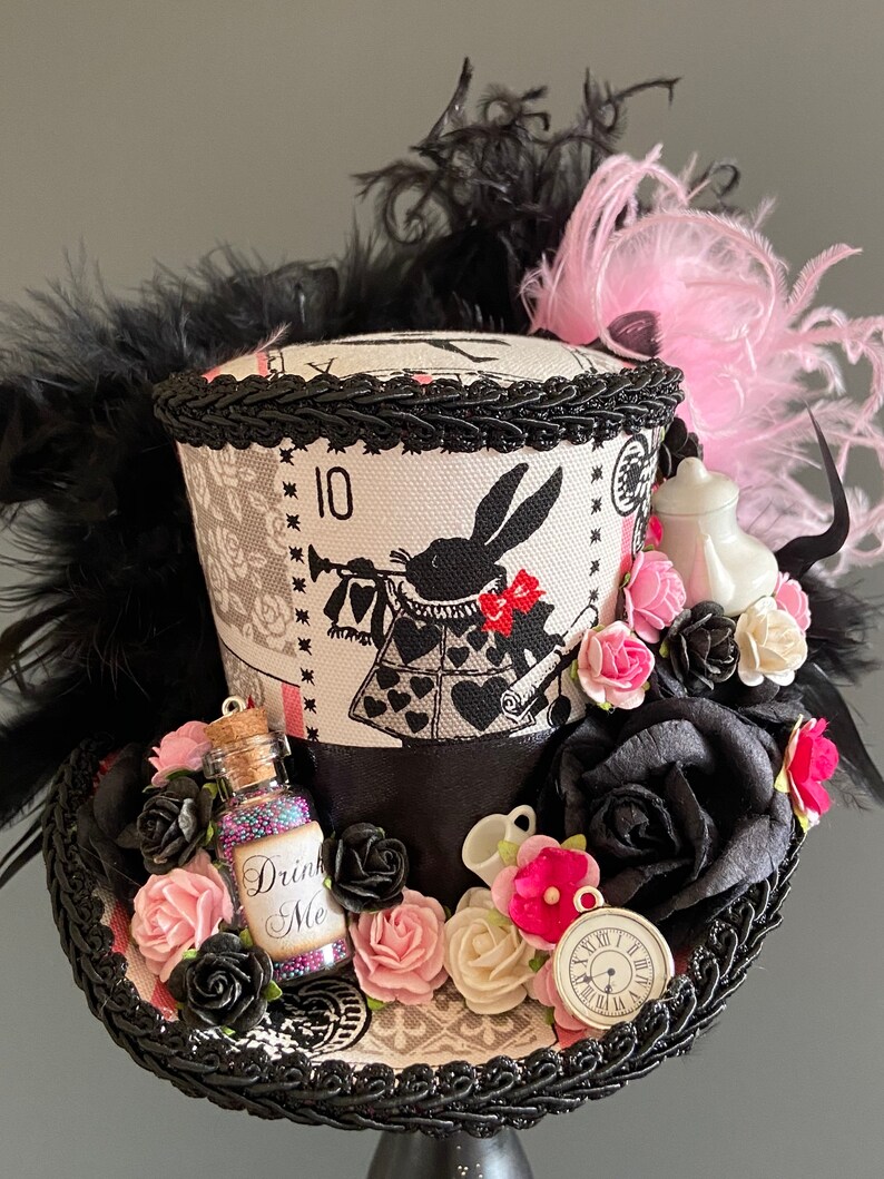 Mini Top Hat White Rabbit Mini Top Hat Diorama Alice Mini - Etsy