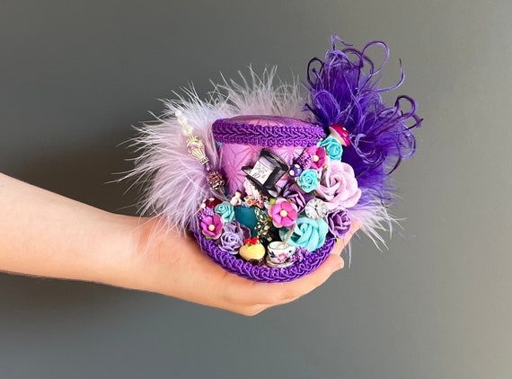 Micro Mini Top Hat Mad Hatter Hat Mad Hatter Diorama Hat - Etsy