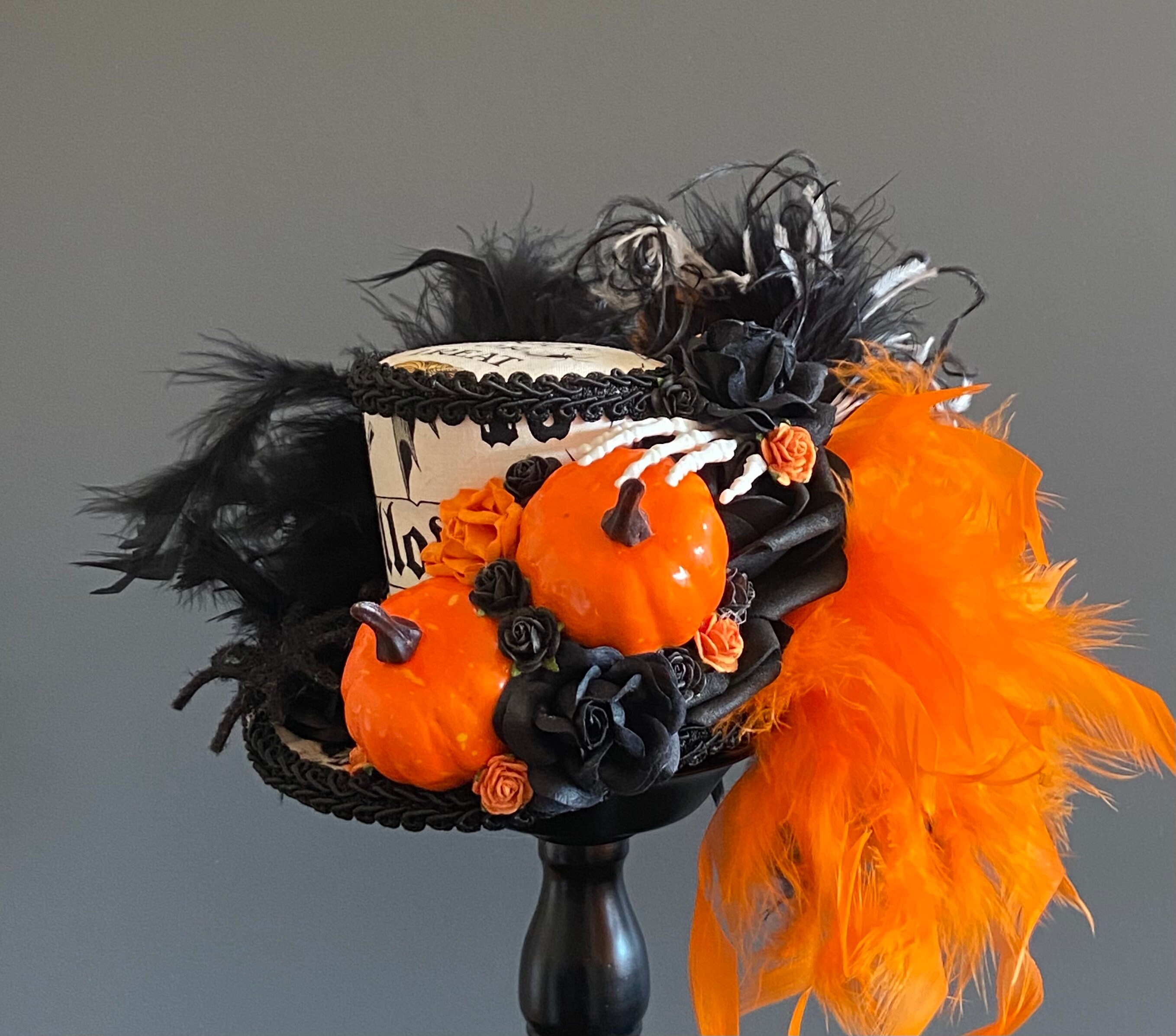 Mini top hat Halloween mini top hat Spooky hat Haunted hat | Etsy