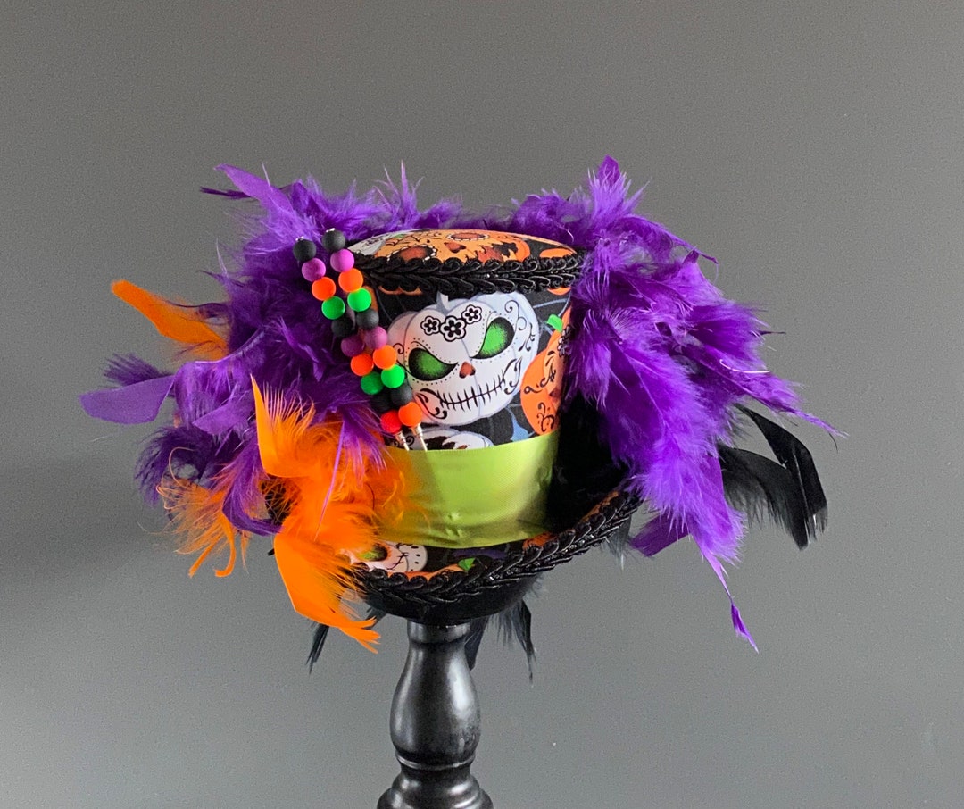 Mini Top Hat, Mini Top Hat, Mini Scary Pumpkins Hat, Mini Halloween Hat ...