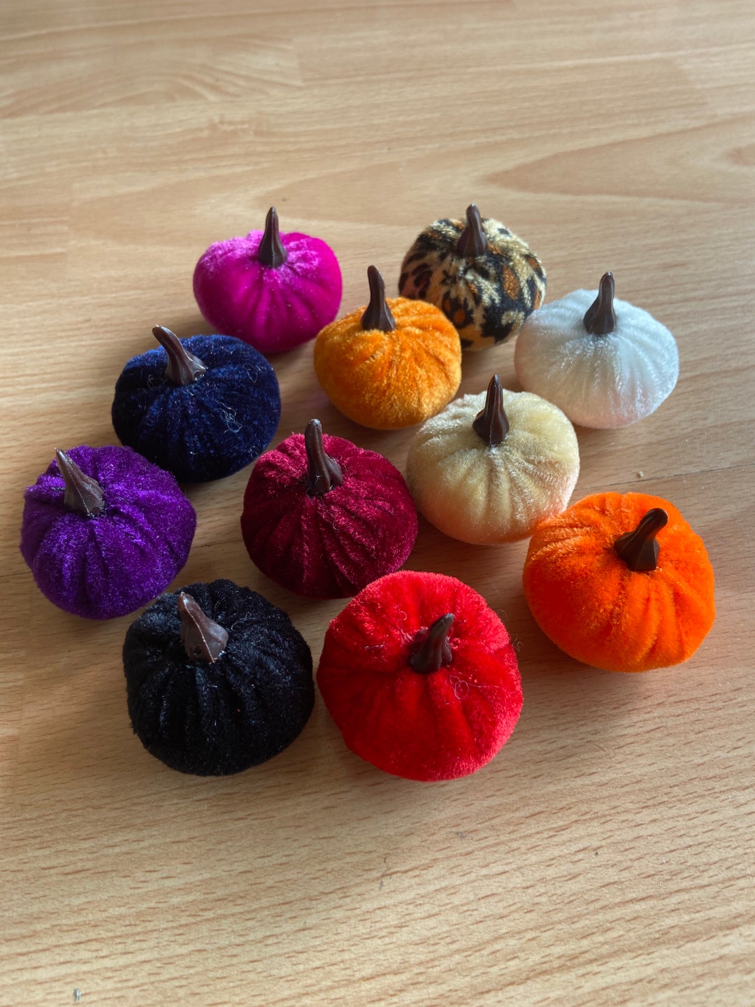 Mini Velvet Pumpkins, Mini Velvet Thanksgiving Pumpkins, Fall ...