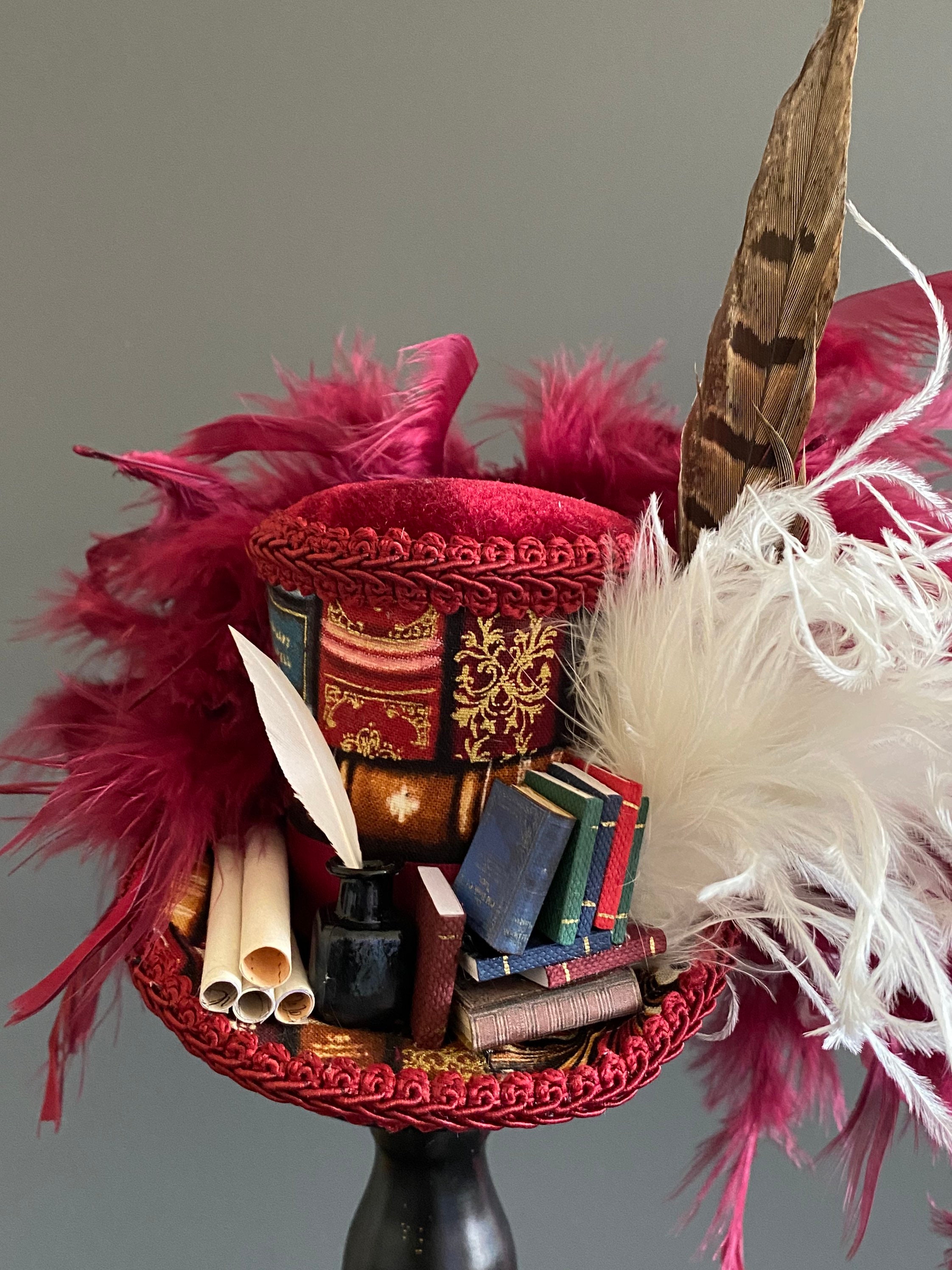 Micro Mini Top Hat Book Top Hat Librarian Hat Shakespeare - Etsy Australia