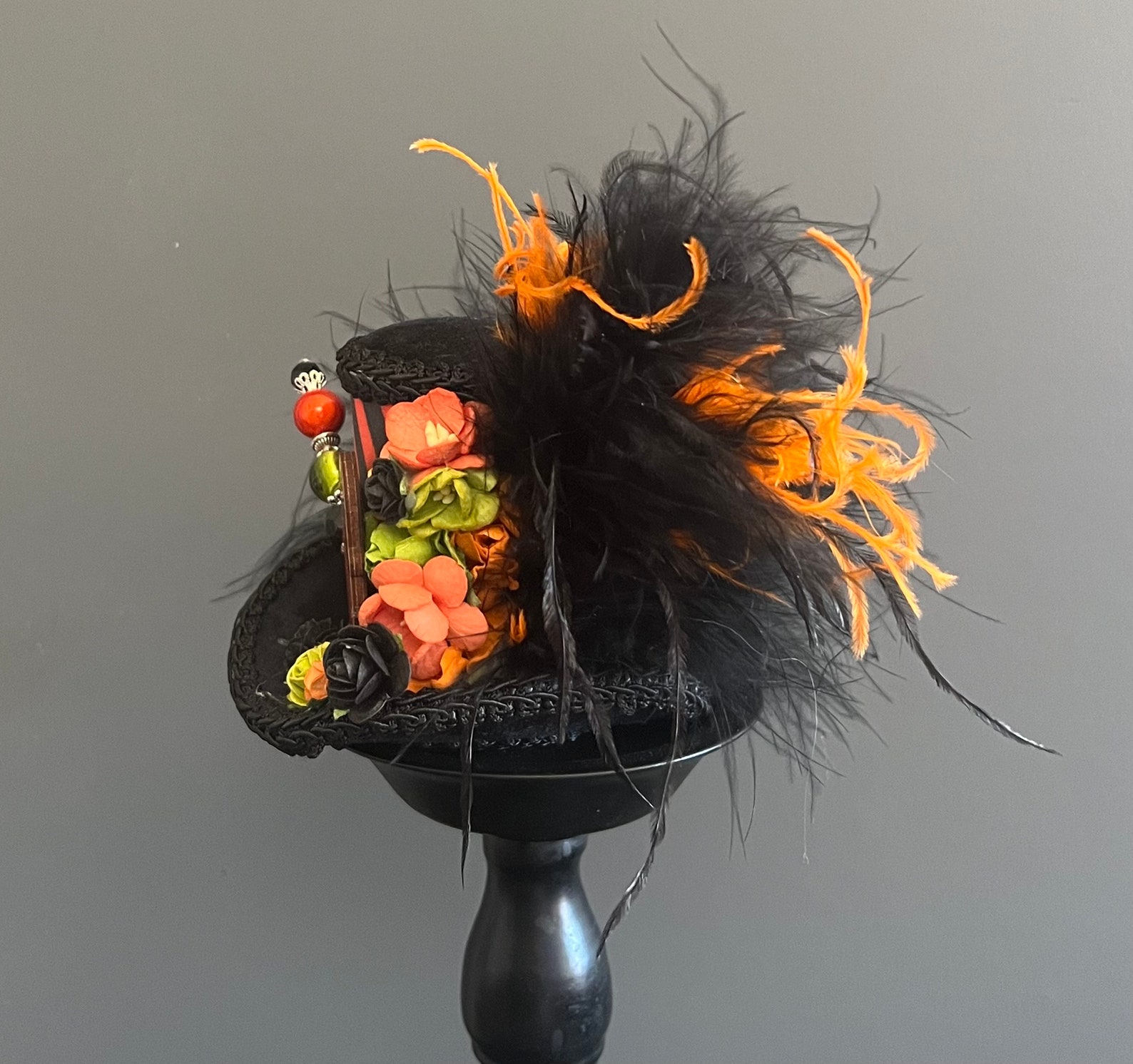 Micro Mini Top Hat, Halloween Mini Hat, Halloween Party Hat, Pumpkin ...