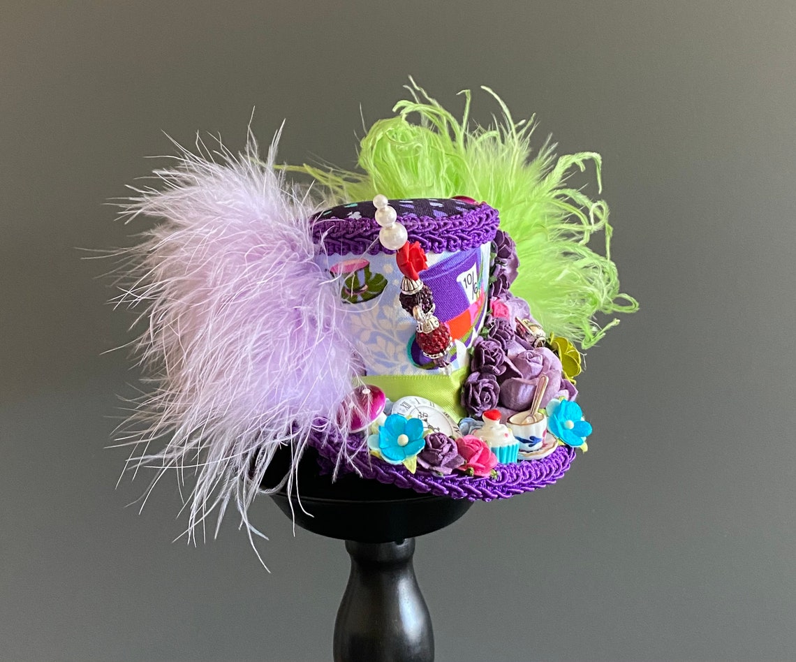 Micro mini top hat mad hatter mini hat mad hatter diorama | Etsy