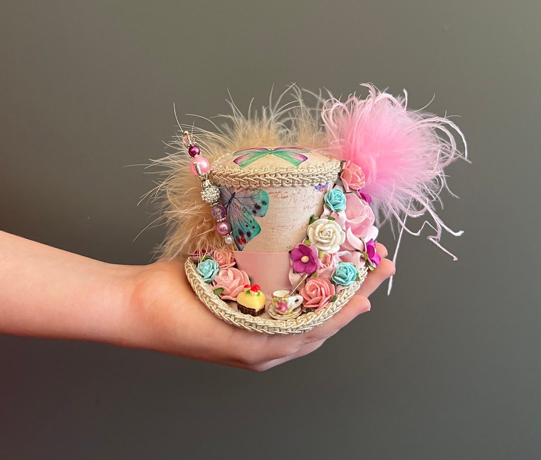 Micro Mini Top Hat, Tea Hat, Tea Cup Hat, Alice in Wonderland Hat, Mad ...