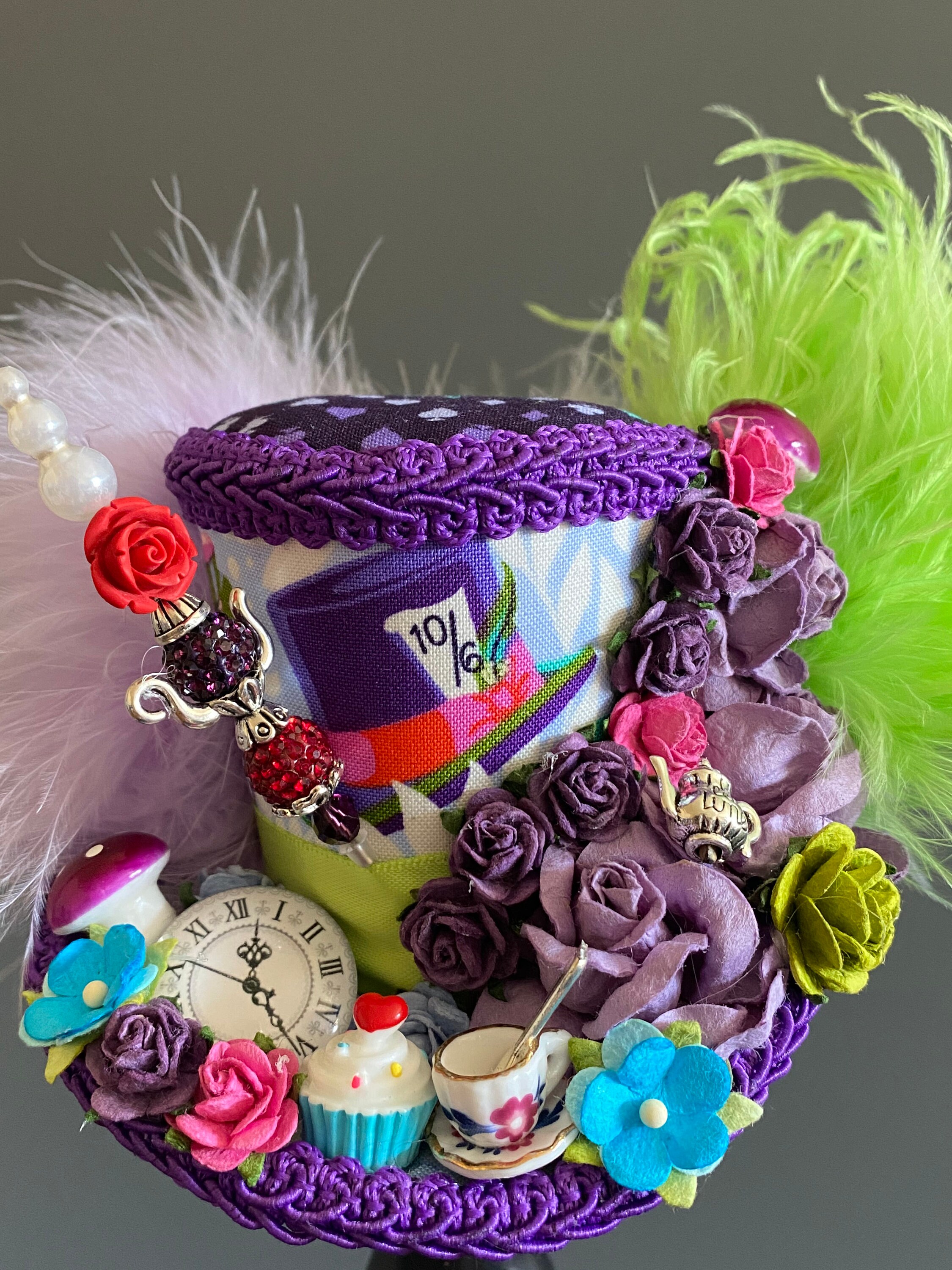 Micro mini top hat mad hatter mini hat mad hatter diorama | Etsy