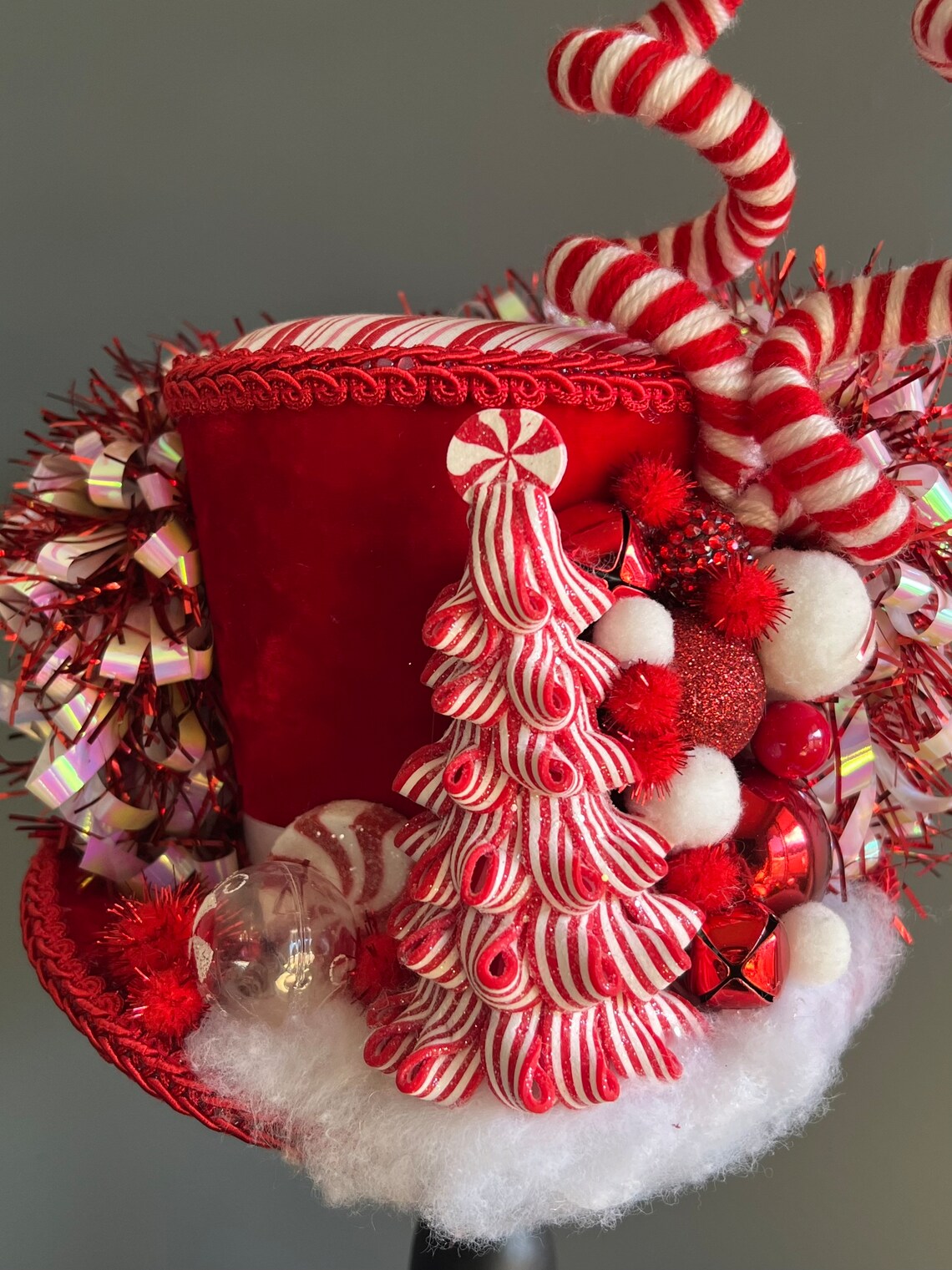 Mini Christmas Top Hat Candy Tree Topper Mini Top Hat Tree - Etsy