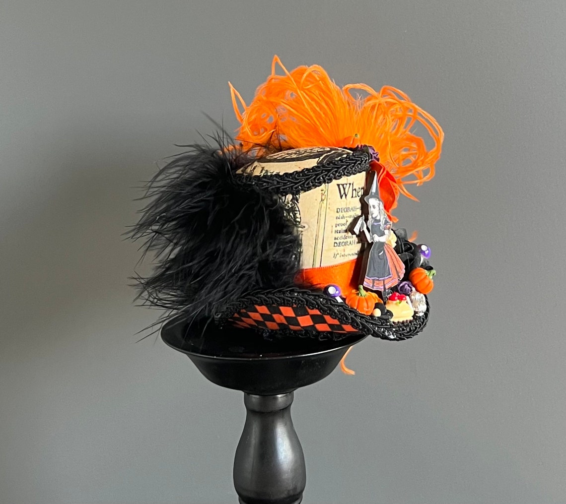 Micro Mini Top Hat Halloween Mini Hat Alice in Wonderland - Etsy