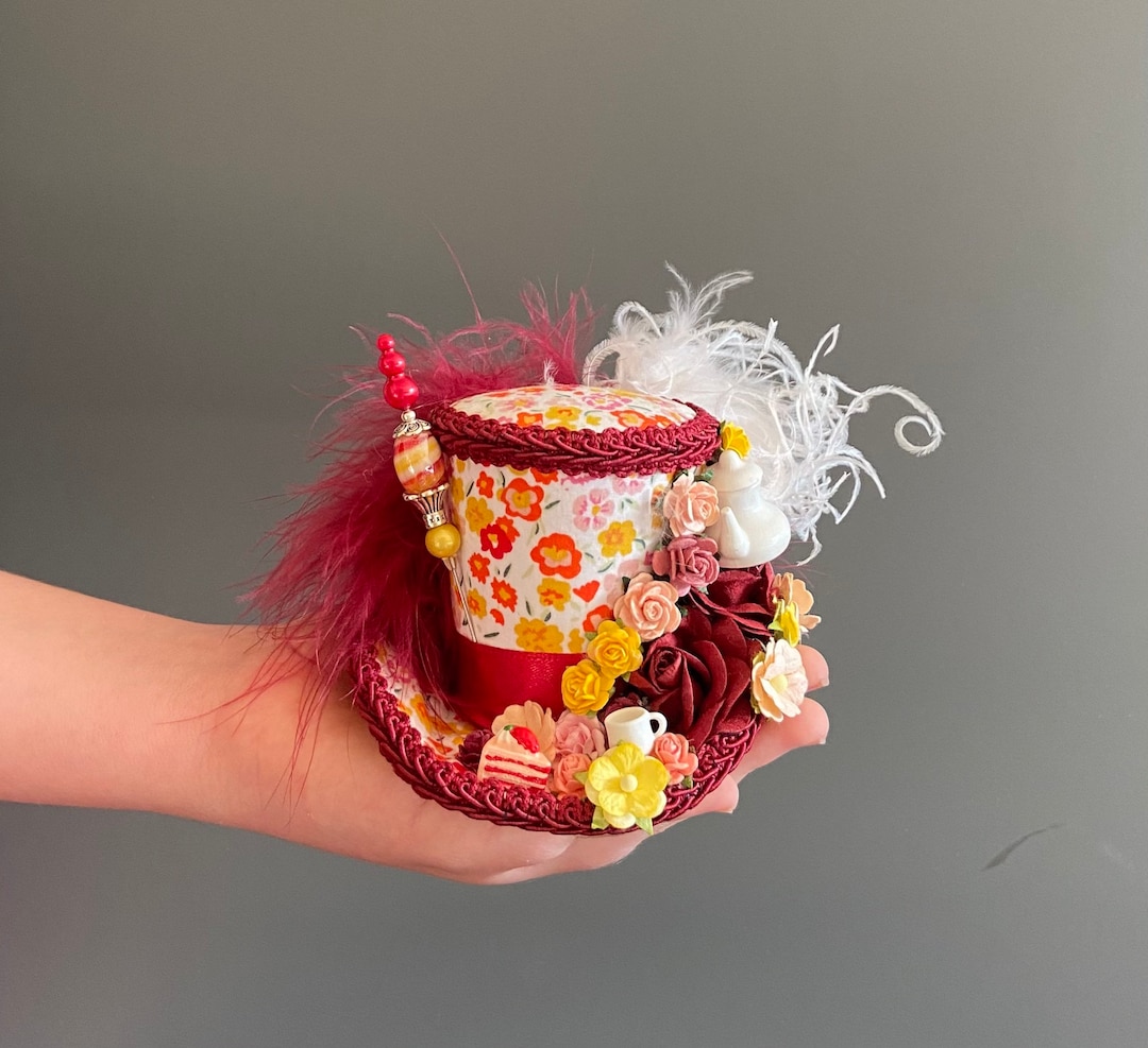 Micro Mini Top Hat, Tea Party Mini Hat, Tea Hat, Alice in Wonderland ...