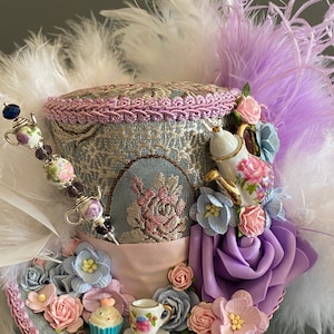 Mini top hat tea hat tea party hat Marie Antoinette mini | Etsy