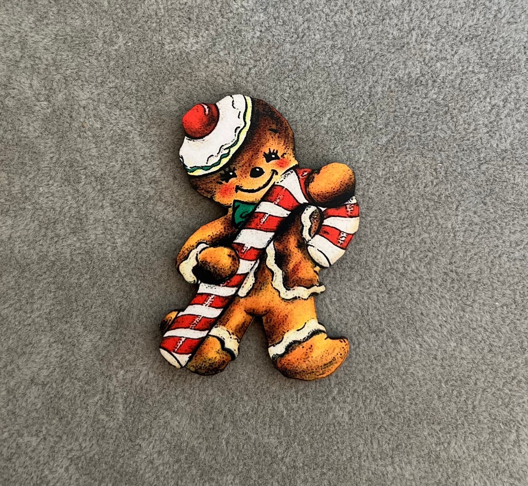 Gingerbread Man Pin, Christmas Pin, Wooden Pin, Christmas Gift, Holiday ...