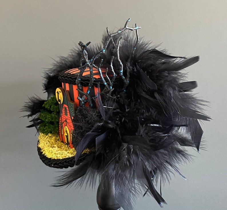 Halloween Mini Top Hat, Witch Hat, Haunted House Hat, Alice in ...