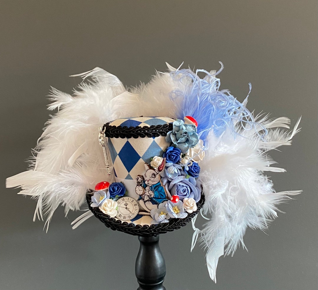 Mini Top Hat, Tea Party Mini Top Hat, Alice in Wonderland, the White ...