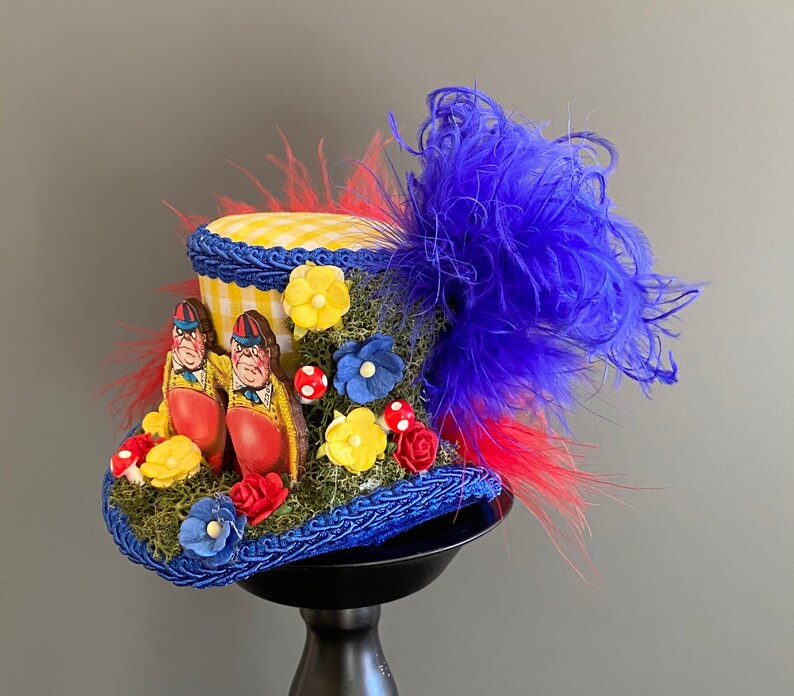 Micro Mini Top Hat Alice in Wonderland Tweedle Twins Hat - Etsy