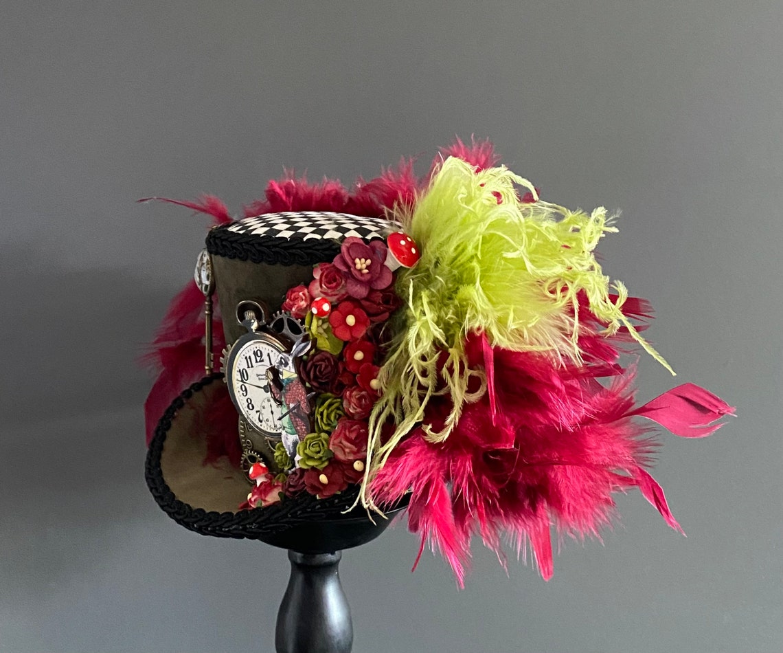 Mini Top Hat Alice in Wonderland Mini Top Hat White Rabbit | Etsy