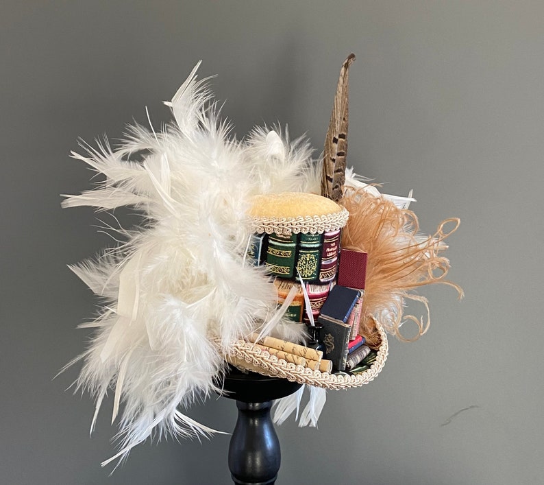 Mini Top Hat Book Top Hat Librarian Hat Mini Book Hat - Etsy