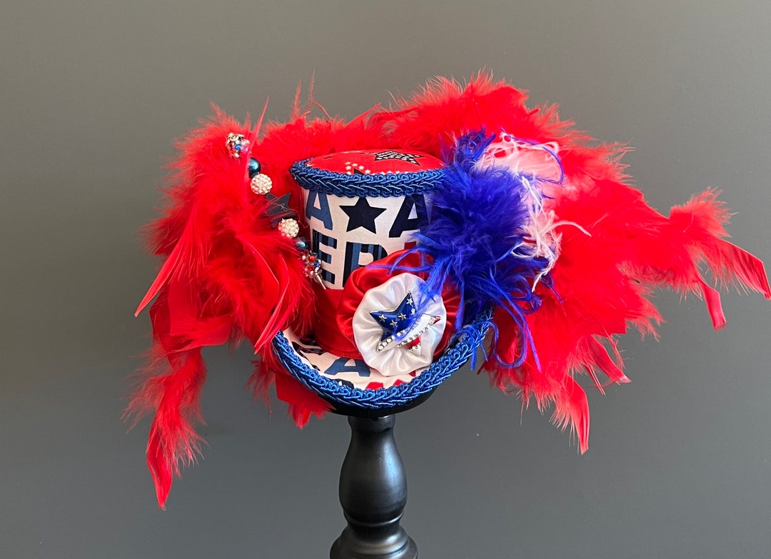 4th of July Mini Top Hat, July Parade Hat, Independence Day Hat ...