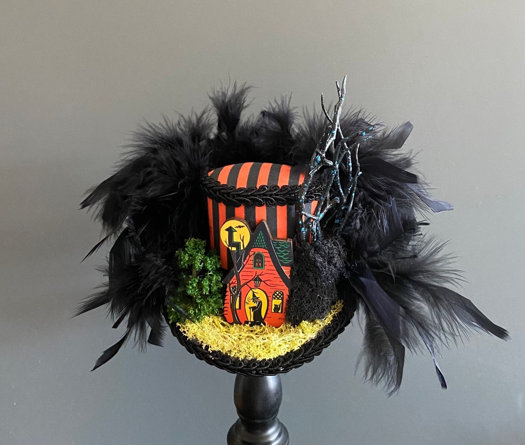 Halloween Mini Top Hat, Witch Hat, Haunted House Hat, Alice in ...