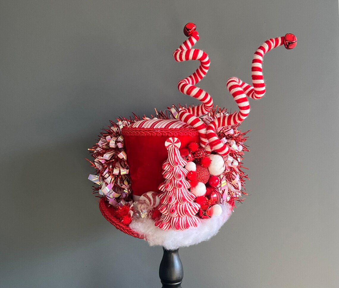 Mini Christmas Top Hat Candy Tree Topper Mini Top Hat Tree - Etsy