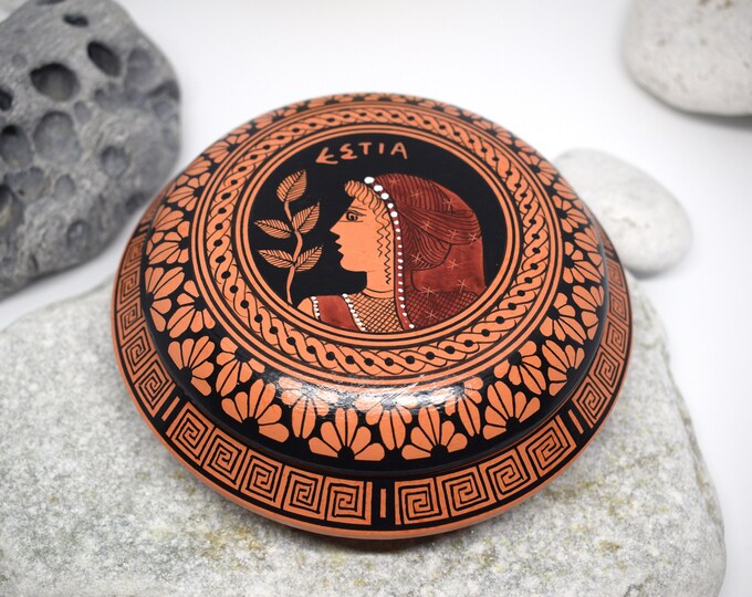 Greek Ancient Vase Replica Red Figure Pyxis of the Classical Period ...