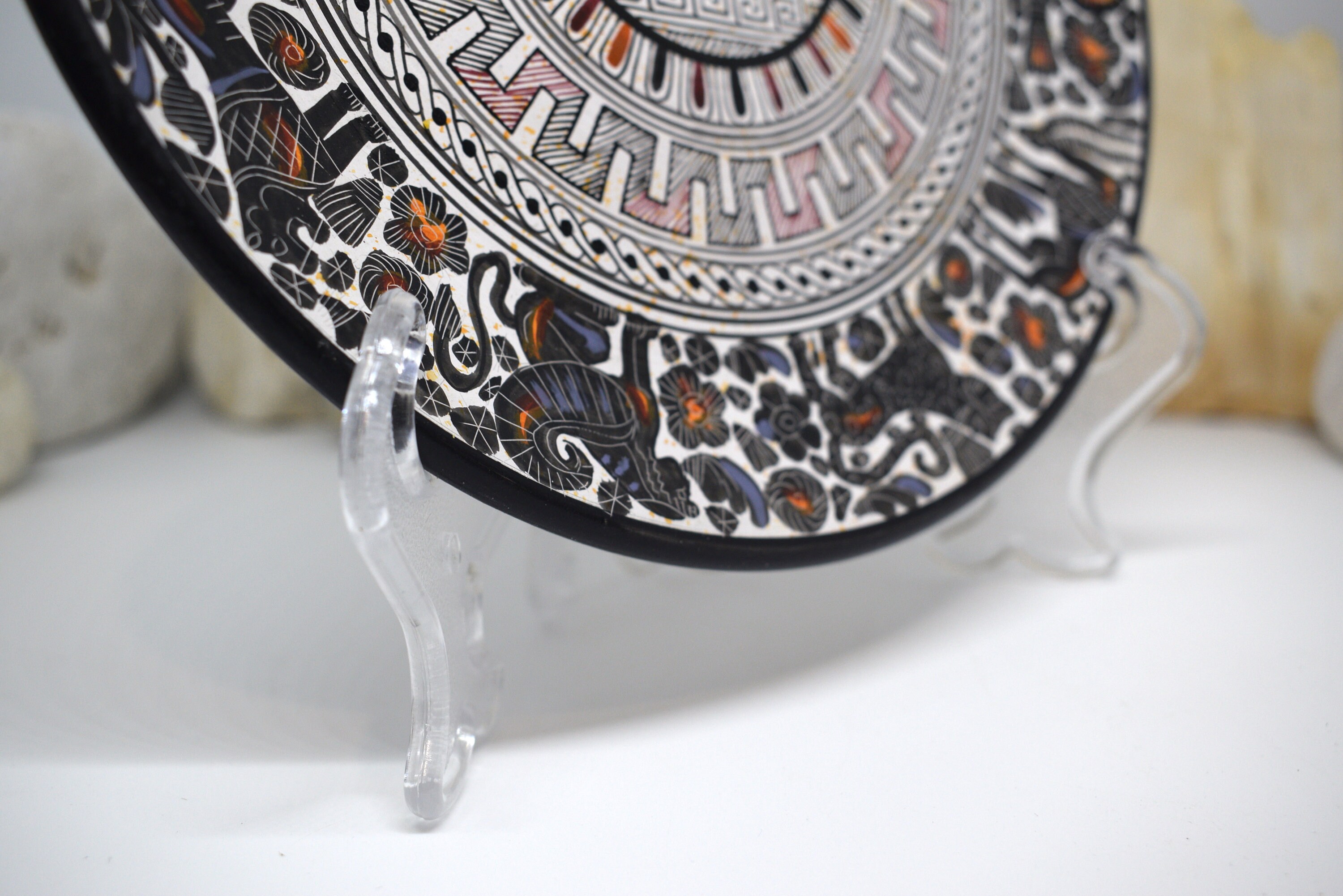 Greek Ceramic Plate of the Corinthian Style Handmade in | Etsy