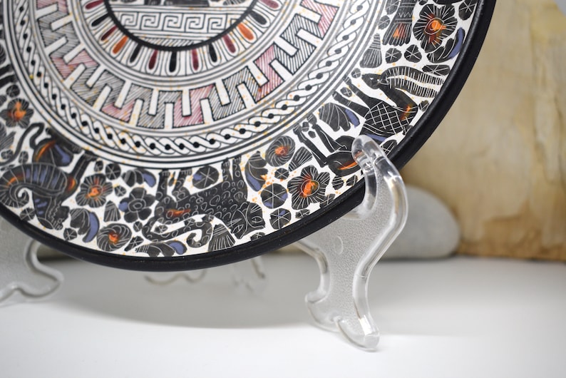 Greek Ceramic Plate of the Corinthian Style Handmade in | Etsy