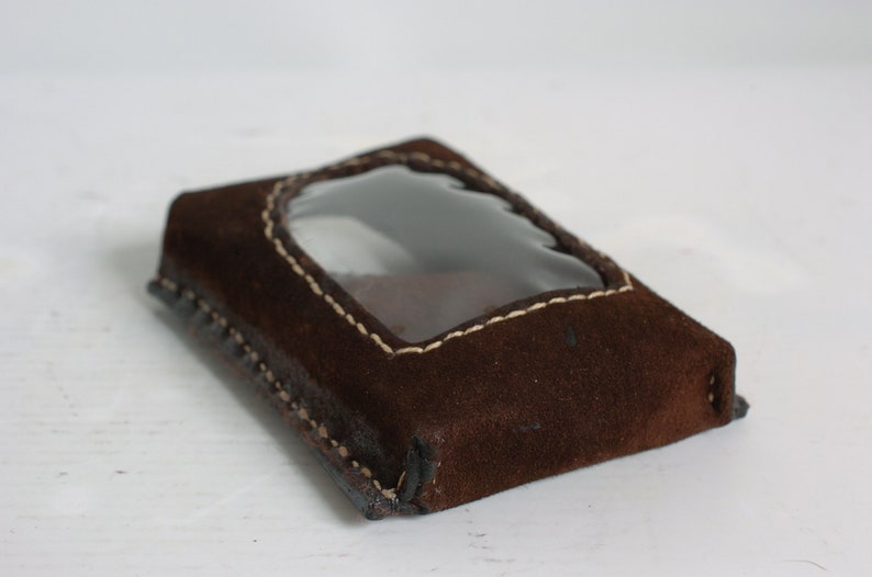 XP DEUS Remote Control Unit Cover. Hand Made Hand Stitched Brown Swede ...