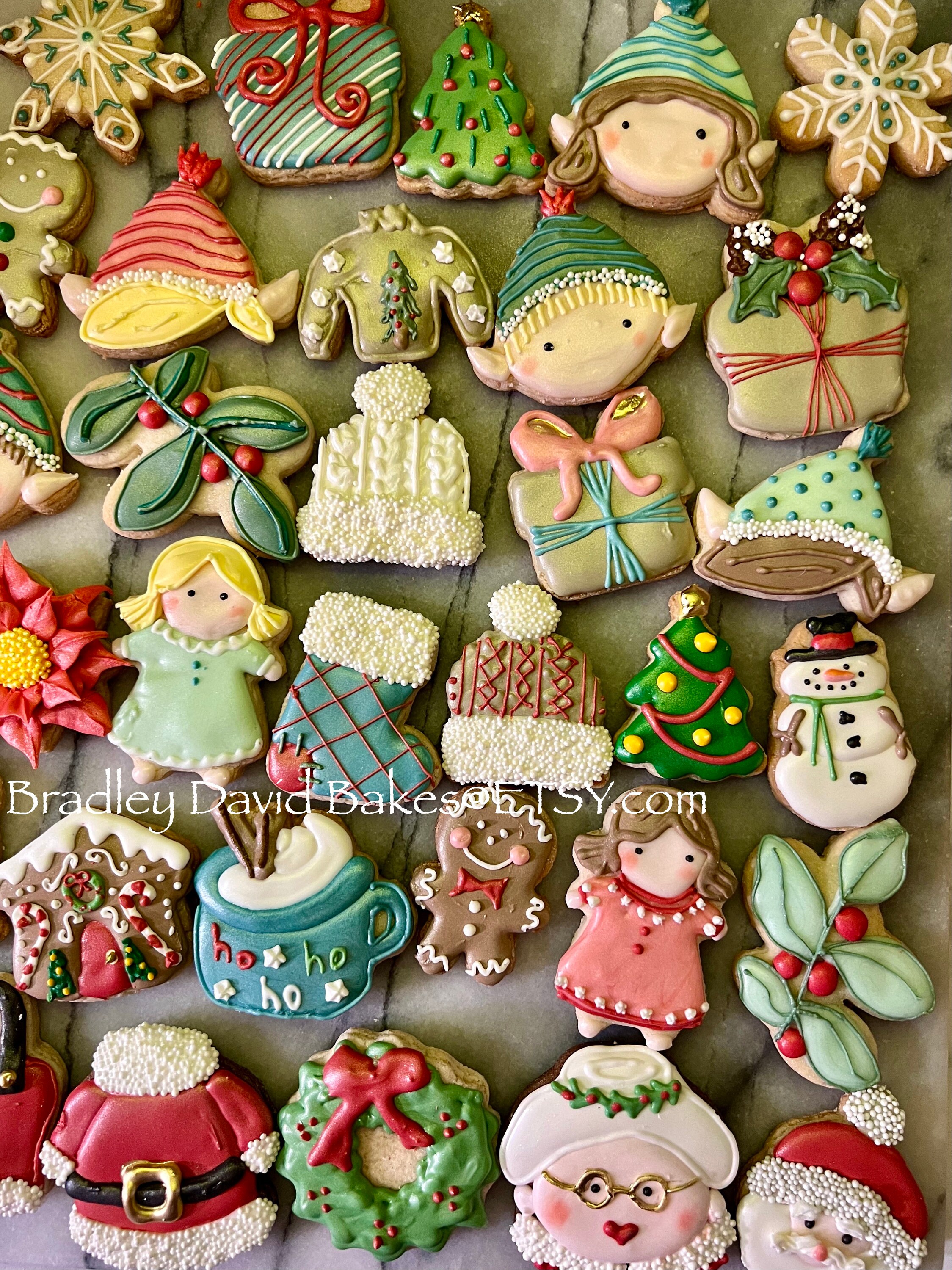 Woodland Bite Sized Christmas Mini Cookies - Etsy