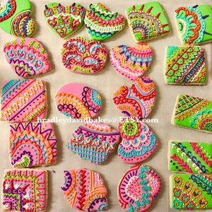 Henna- Mehndi-hindu- Sangeet Party Cookies - Etsy