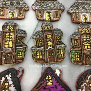 Haunted House Halloween Cookies - Etsy