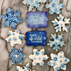 Baby Its Cold Outside - Snowflake Christmas Cookies - Etsy